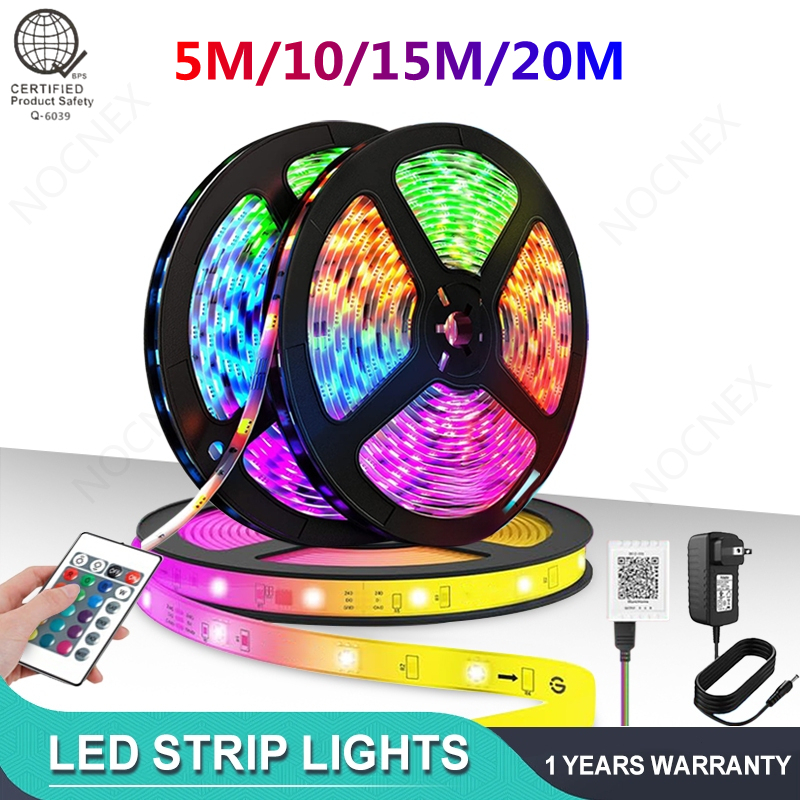 LED RGB Strip Light With Remote 3528/5050 Flexible Neon Lights Color ...