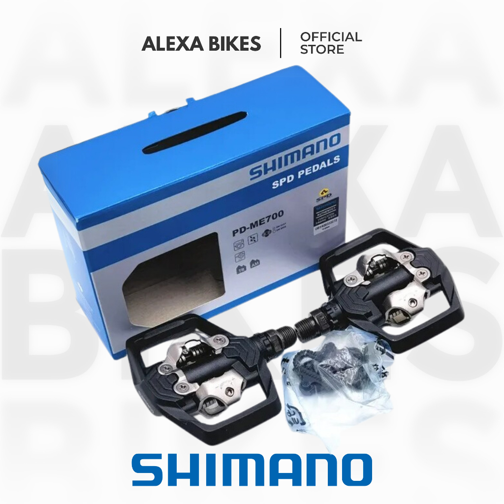 SHIMANO PD-ME700 PEDAL MTB DUAL SIDED FLAT TRAIL W/ CLEATS | Shopee ...