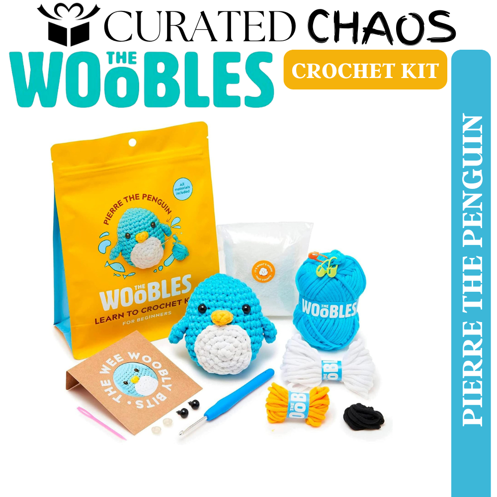 The Woobles Pierre the Penguin Crochet Kit – Beginner DIY Yarn Plush w ...