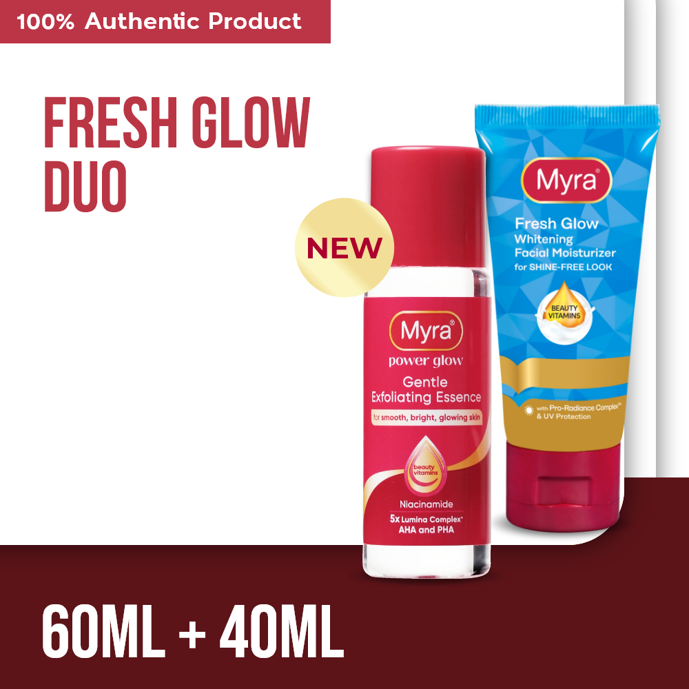 Fresh Glow Duo (Myra Fresh Glow Facial Moisturizer 40ml + Myra Power ...