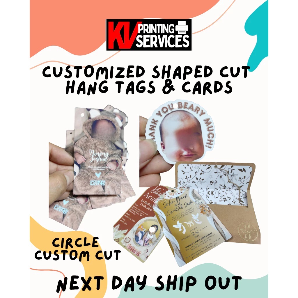 Customized / Personalized Shape CUT HANG TAG & CARD | Shopee Philippines