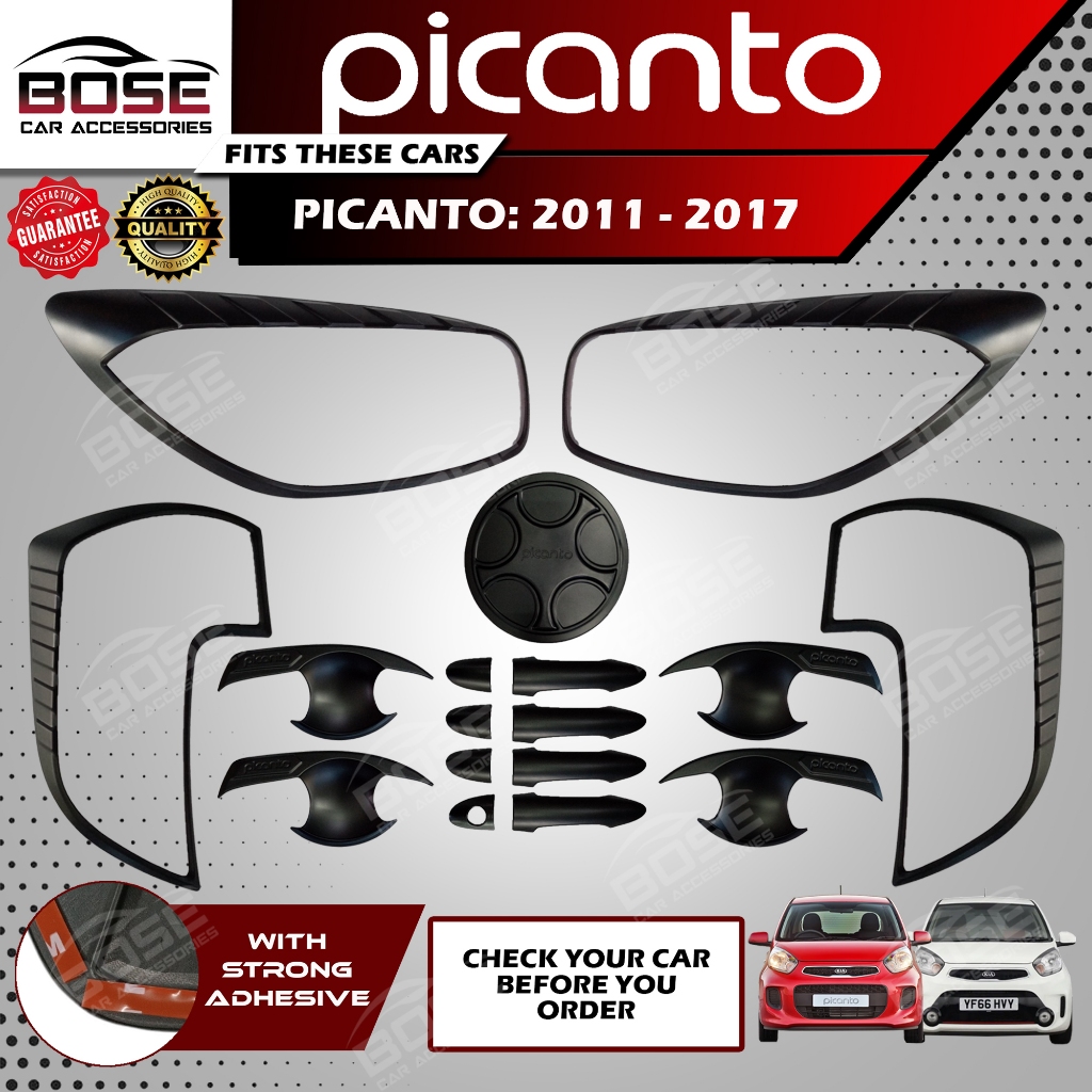 Kia Picanto 2011 - 2017 / 2018 - 2023 Car Garnish Cover / Combo Set ...