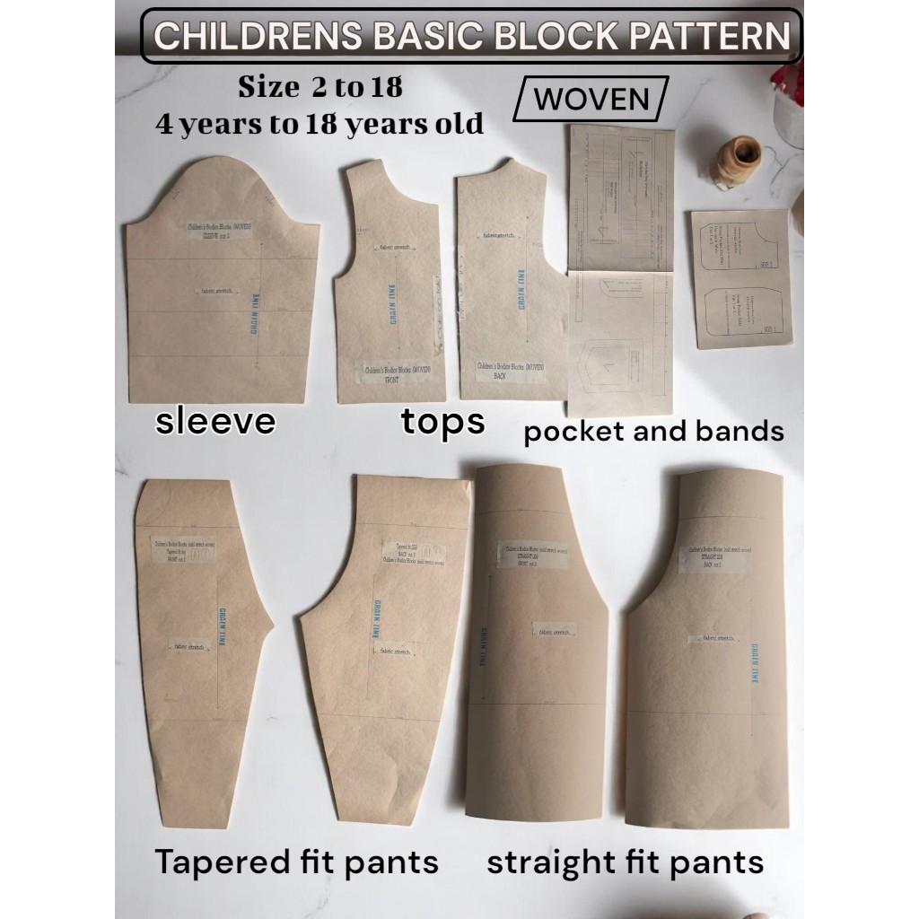 Basic blocks bodice for children sewing pattern | Shopee Philippines