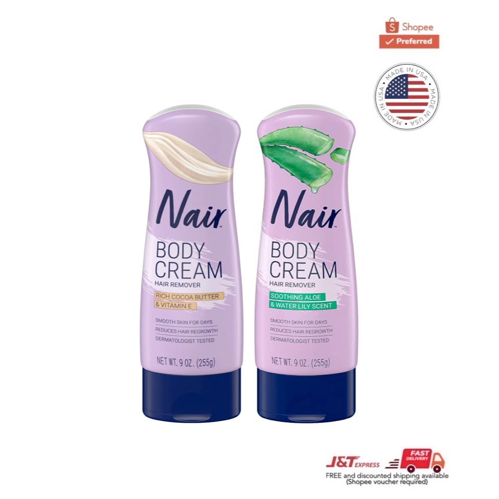Nair Body Cream Hair Remover Cocoa Butter | Aloe 9oz (255g) | Shopee ...