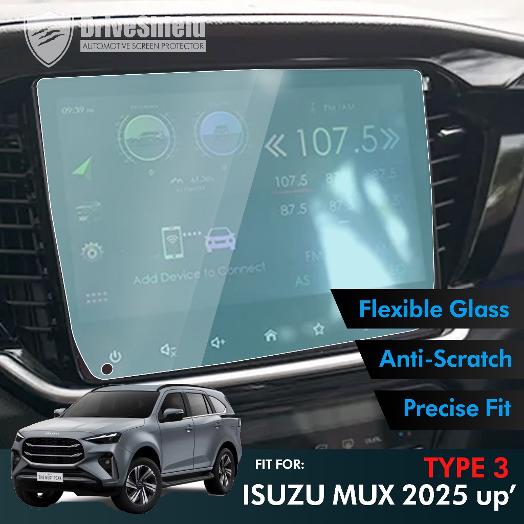 Flexible Glass Screen Protector for Isuzu MUX 2021 - 2024 - 2025 Head ...