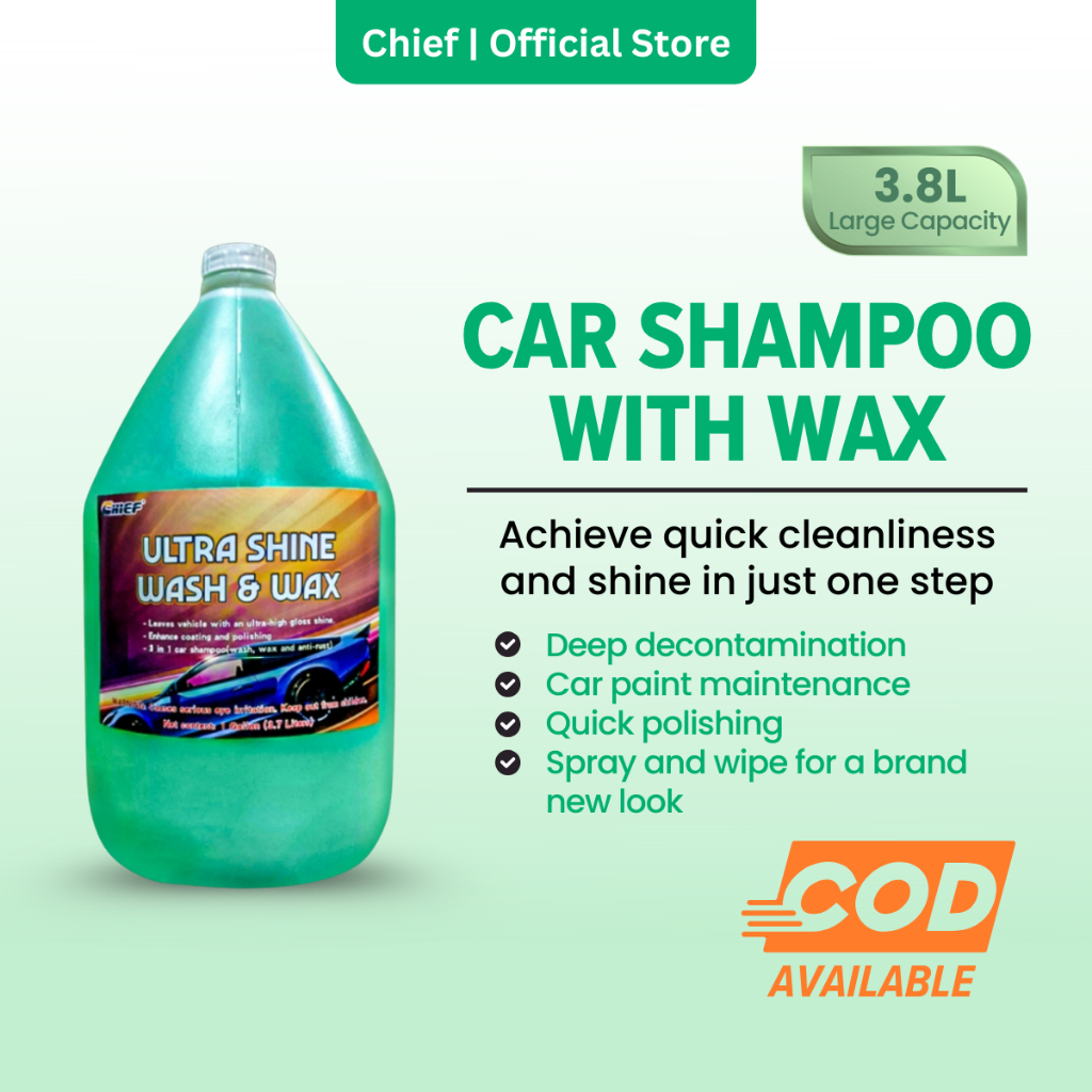 Chief Car Shampoo with Wax Ultra Shine&Glossy Hydrophobic Waterproof 3. ...