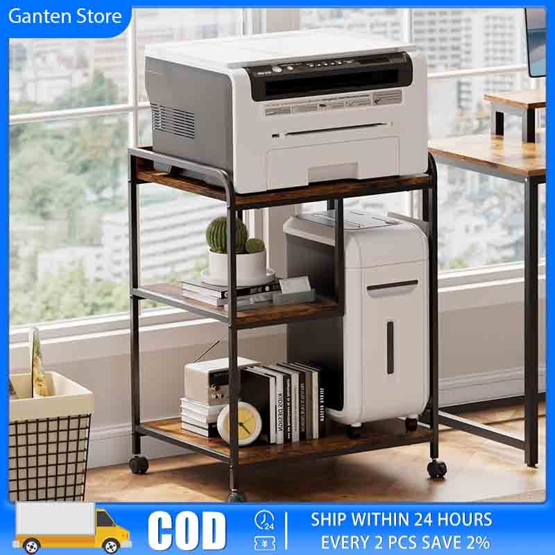 3 Tier Printer Stand Rack Organizer Printer Table Shelf with Wheels ...
