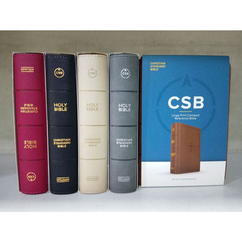 Brown | CSB Large Print Compact Reference Bible, Soft Imitation Leather ...