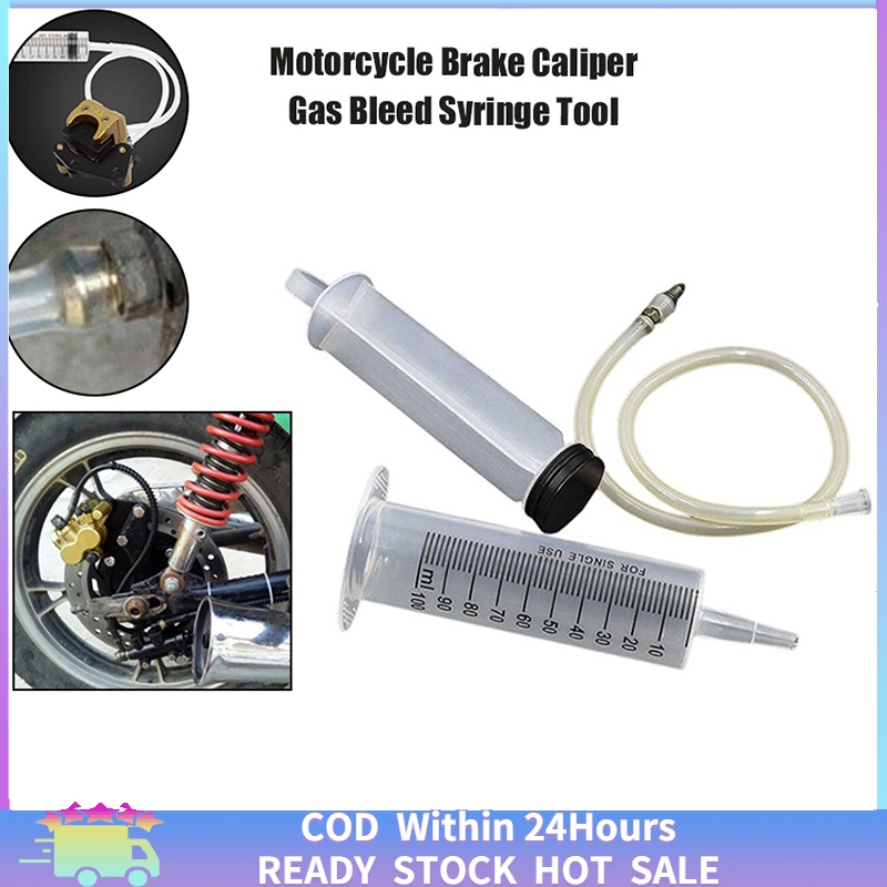 100ml Universal Motorcycle Bleed Kit Brake Caliper Gas Bleeder Syringe ...