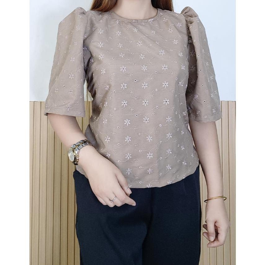D&C - Miranda Filipiniana Inspired Eyelet Blouse (large) | Shopee ...