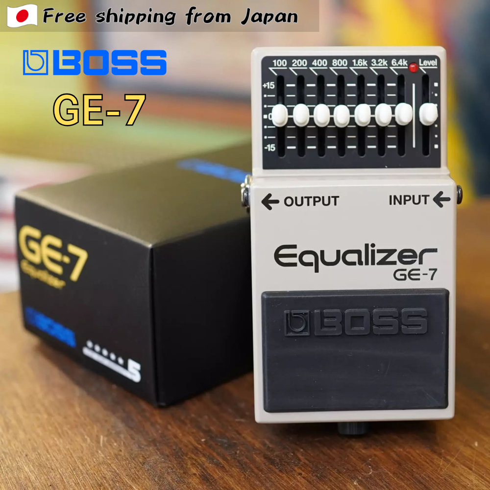 BOSS GE-7 Graphic Equalizer 7-band EQ 100Hz-6.4KHz Guitar Effect Pedal ...