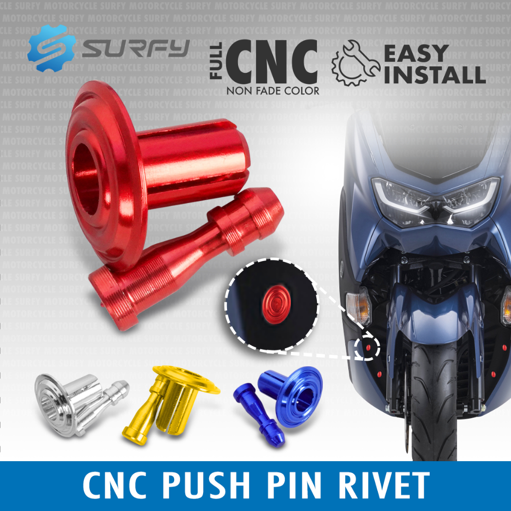PrecisionLock Push Pin Rivet CNC Aluminum M5x15 For Motorcycle ...