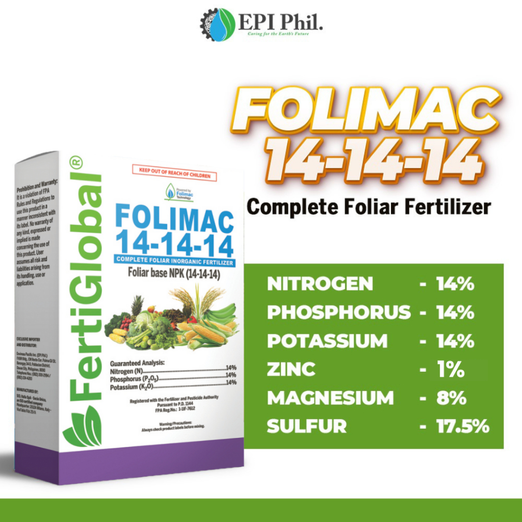 FOLIMAC 14-14-14 Complete Foliar (1 Kg) | Shopee Philippines
