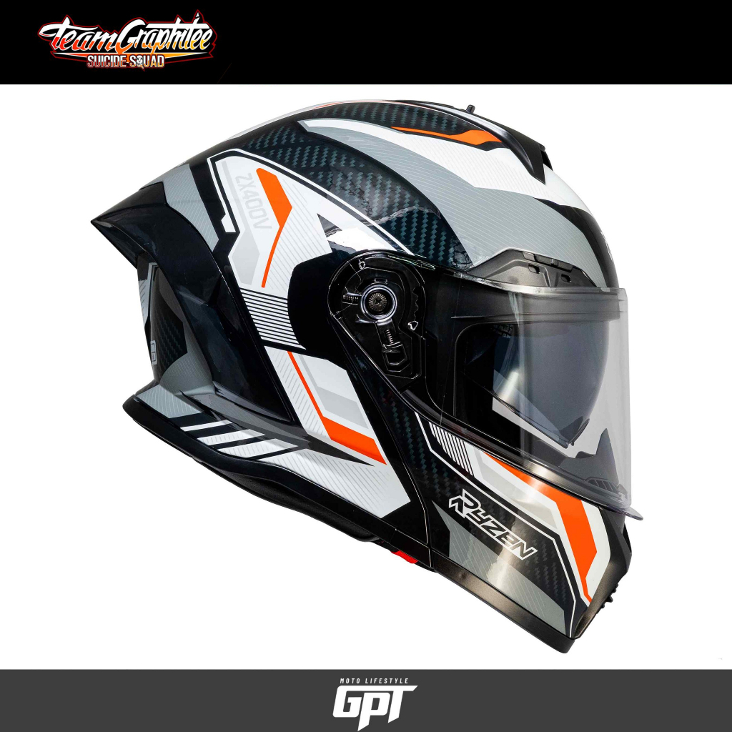 RYZEN HELMET ZX400V XEON MODULAR DUAL VISOR w/ clear lens only | Shopee ...