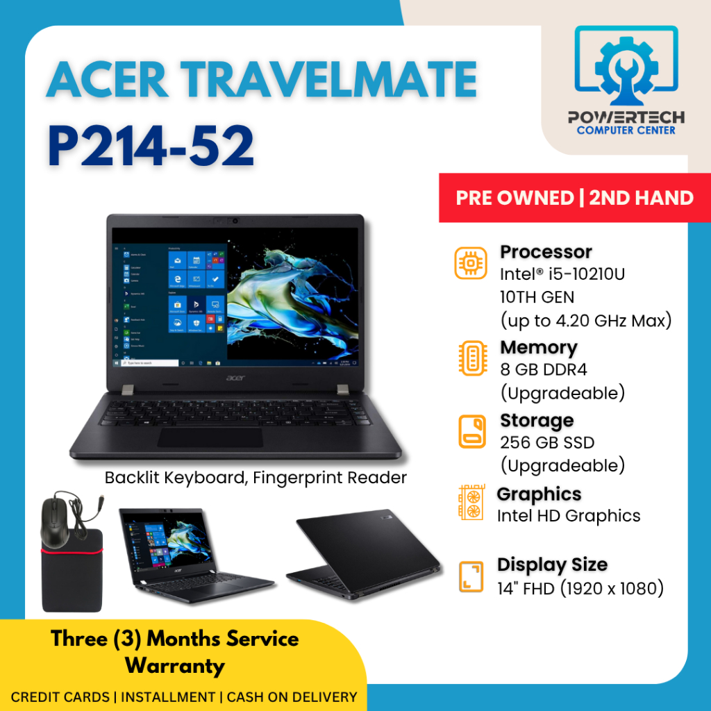 Acer Travelmate P214-52 | i5 10th | VA Work School Autocad Laptop | 2nd ...