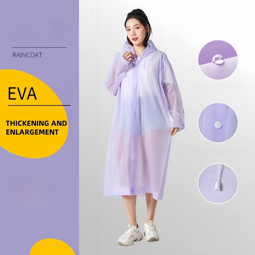 Raincoat Adult Extended One-Piece Raincoat Portable Men's And Women's ...