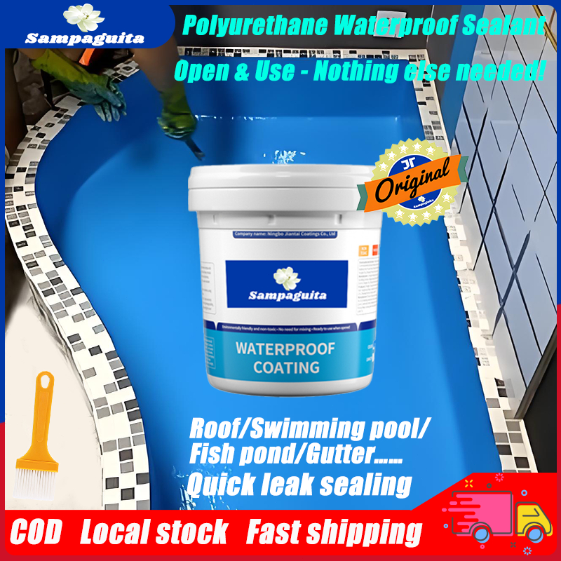 Super Polyurethane Waterproof Sealant with Brush 5kg Flexible Rubber Coating Leak Repair ...