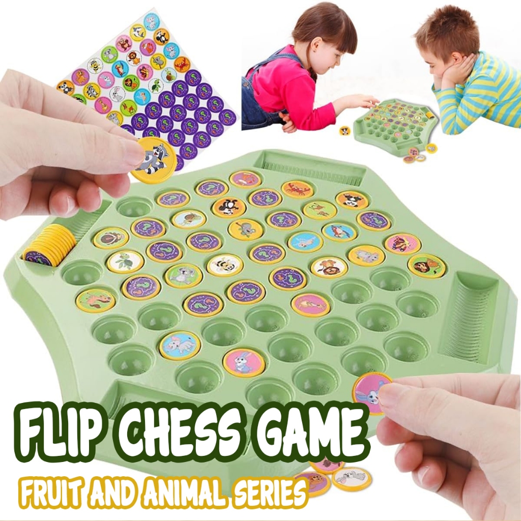 2-4 Player Fun Flip Chess Memory Game Creative Pair-up Memory Game ...