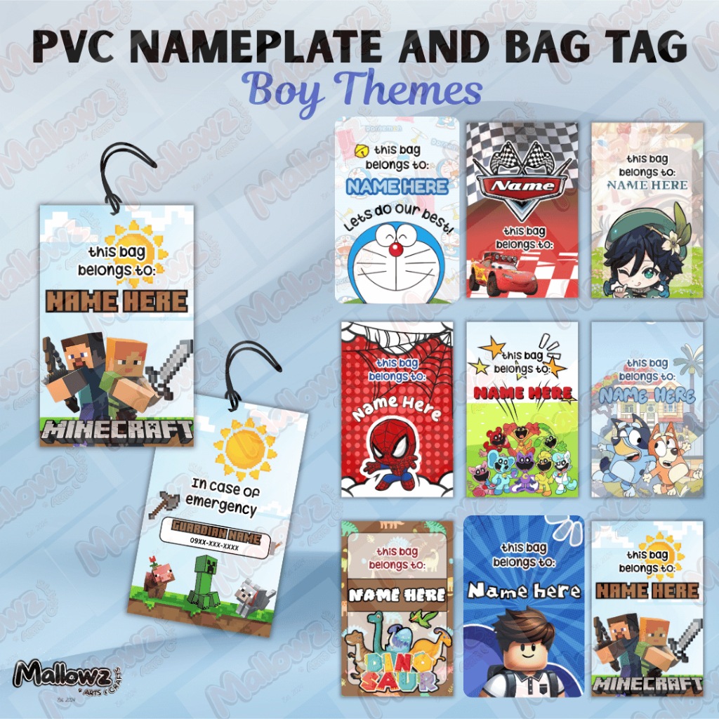 CoolVibe PVC Bag Tag & Nameplate for Boys | Shopee Philippines