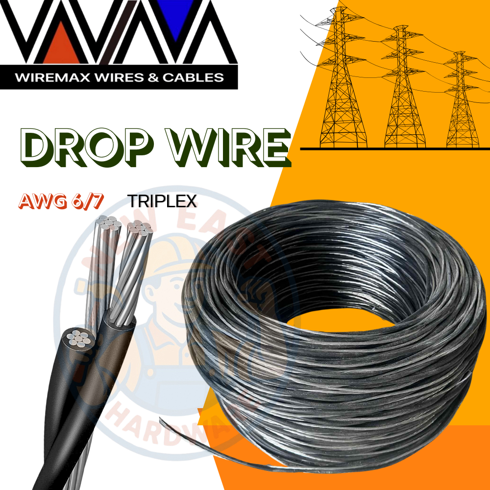 Wiremax Local Made Triplex Drop Wire ACSR Service 6/7 14mm x 310 - 490 ...
