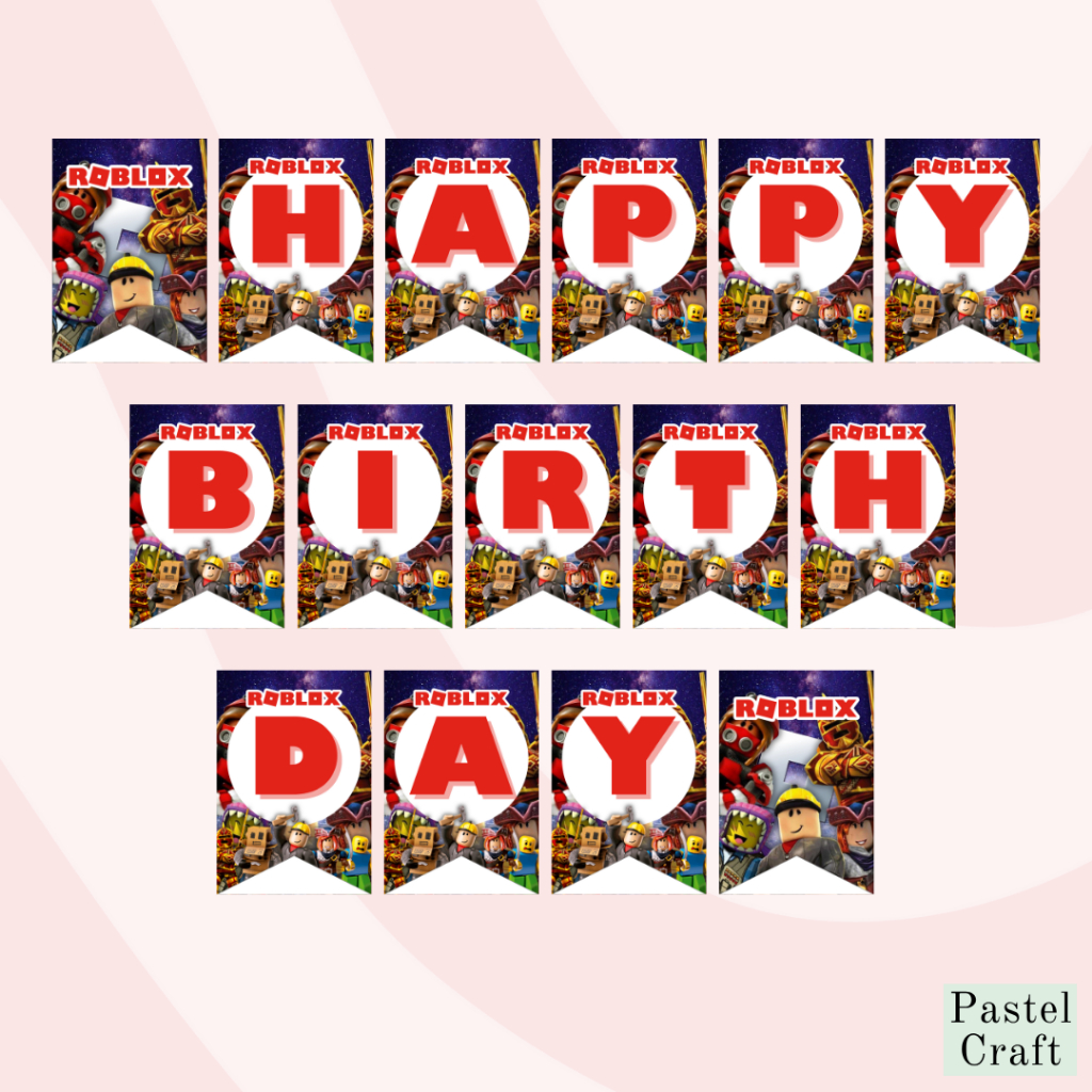 Roblox Boy Customized Banner (Message us before you order. Price is per ...