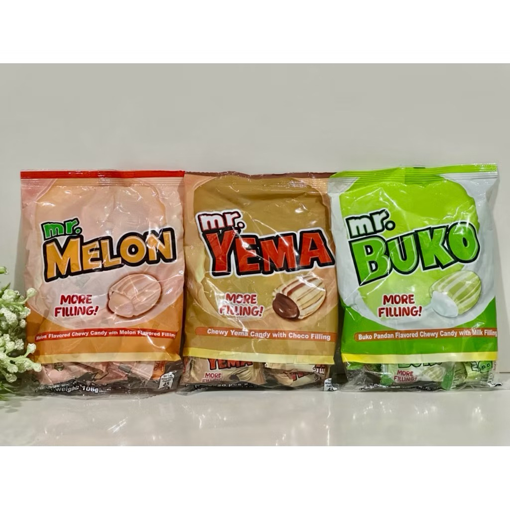 MR. YEMA / MR. BUKO CHEWY CANDY WITH CHOCO FILLING INSIDE 20X5.5g ...