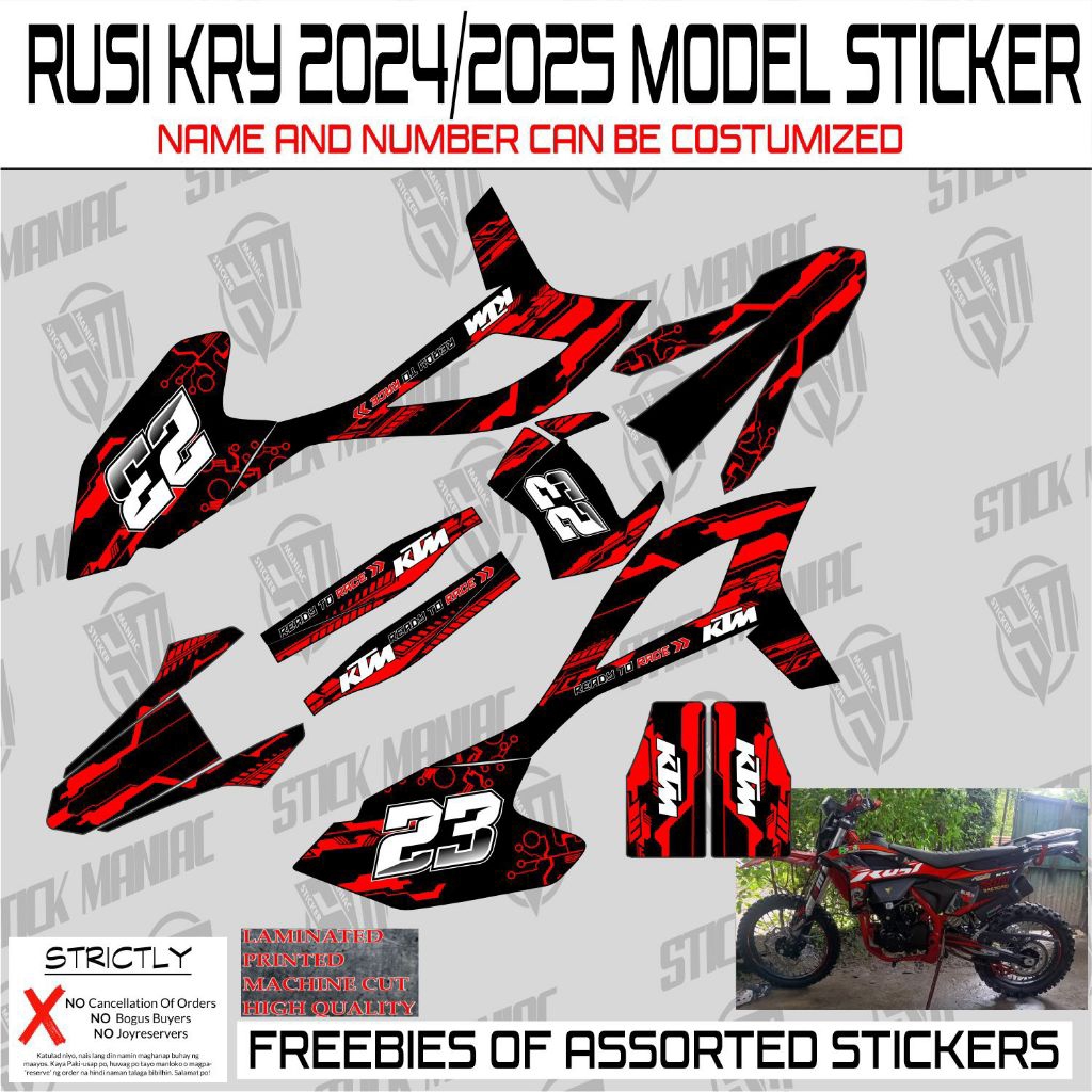 2024/2025 Rusi Kry 200 costumized sticker,,laminated sticker for Rusi ...