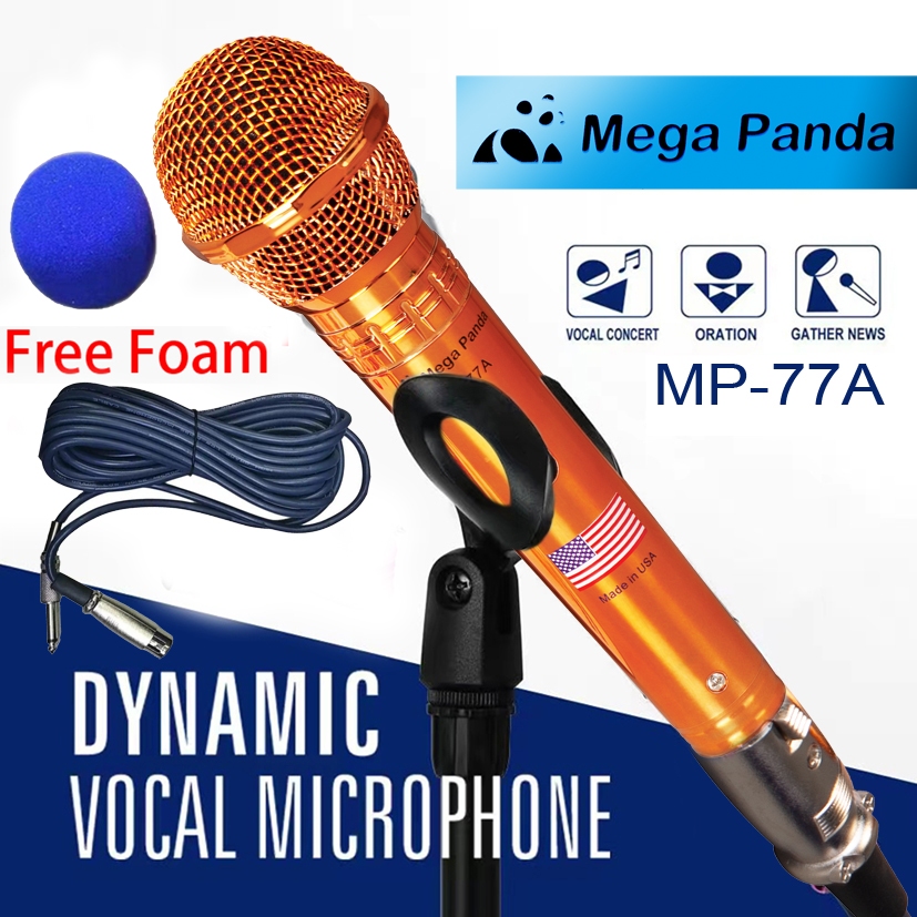 MegaPanda VIdeoke Microphone MP 77A High-End Dynamic Wired Karaoke ...