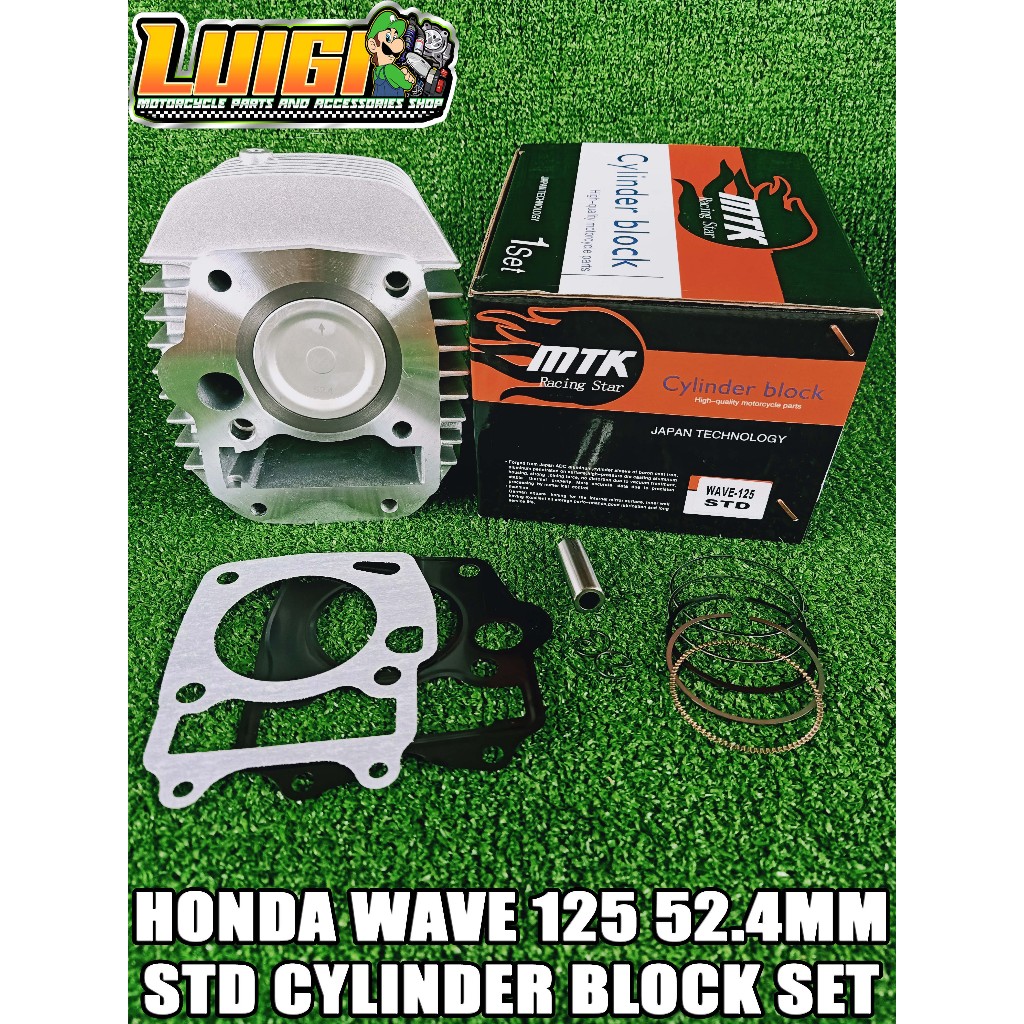 MTK CYLINDER BLOCK SET FOR HONDA WAVE 125 52.4MM STANDARD | Shopee ...