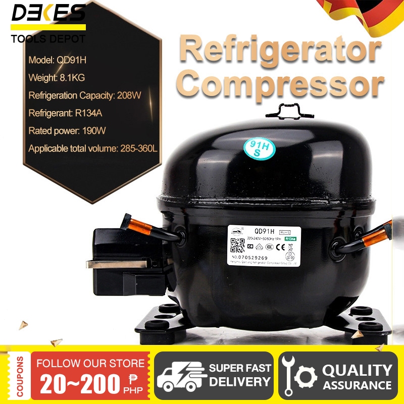 Refrigerator Compressor 130-208W Horsepower QD52H/QD91H R134a 220v ...