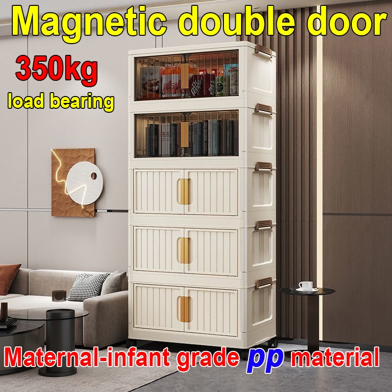 For small space foldable cabinet clothes storage with Magnetic With ...