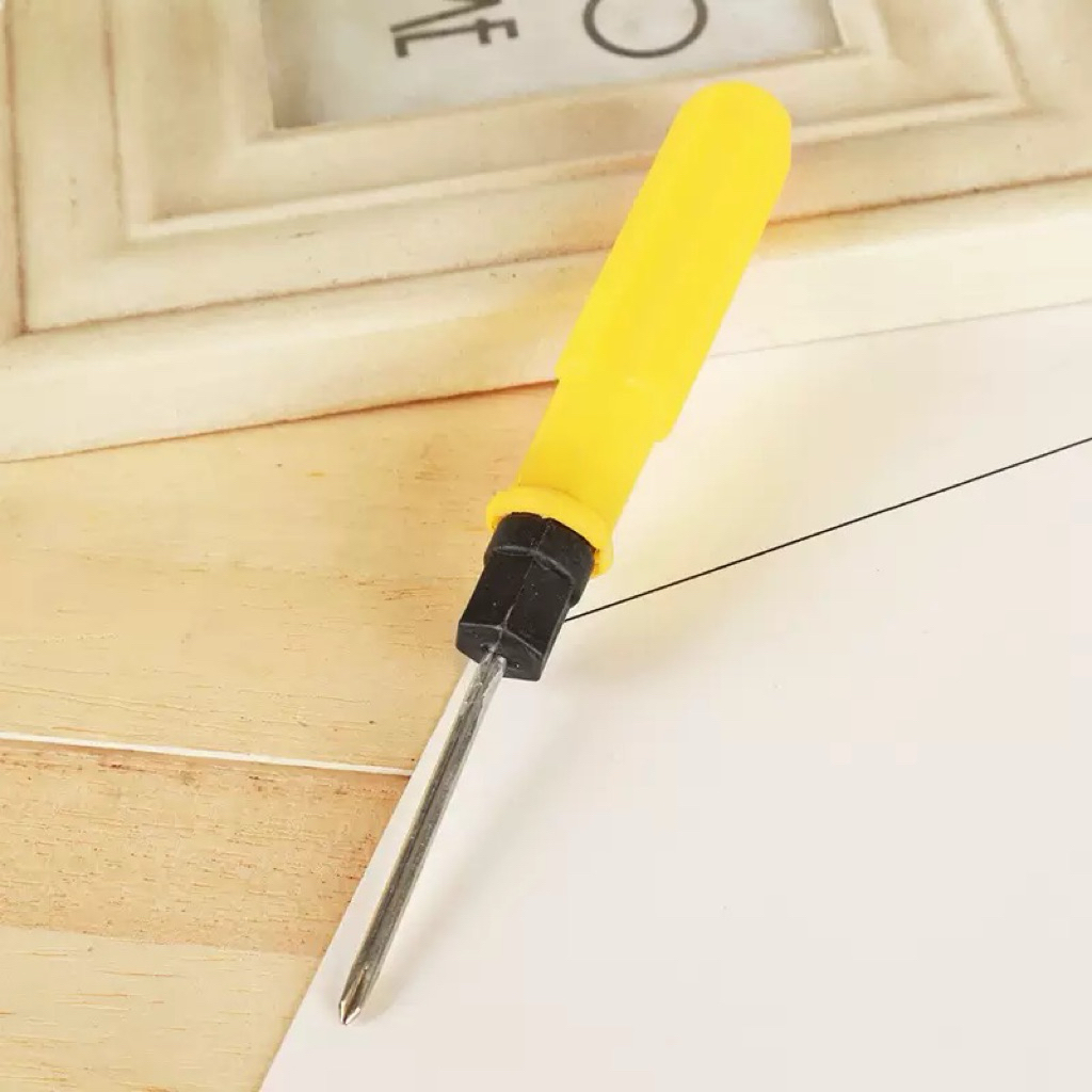 Dual Way Flat Head 5mm Phillips Tip Screwdriver Plastic Hard Grip Screw ...