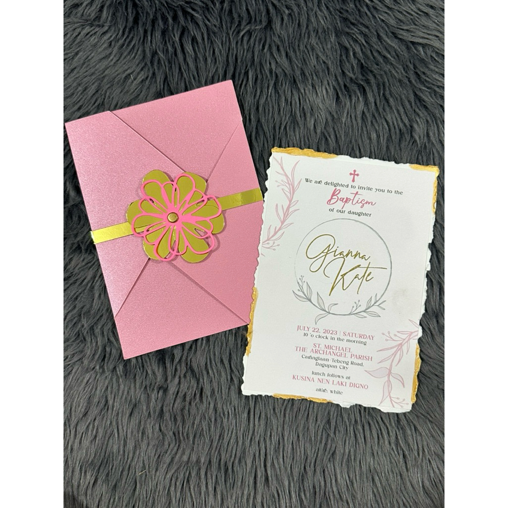 Flower Wrap Around Invitation Cover Only (5r size - 5x7 inches ...