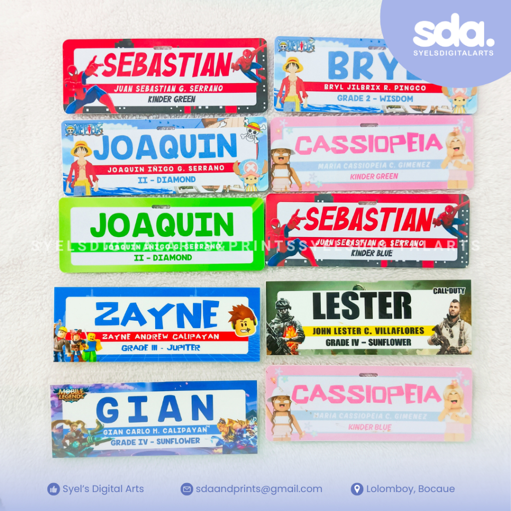 PERSONALIZED PVC NAME TAG | Shopee Philippines