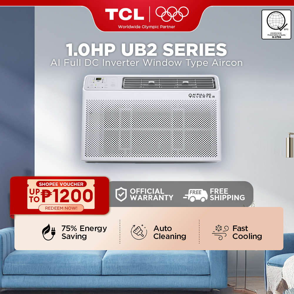 TCL 1.0HP AI Full DC Inverter Window-Type Air Conditioner - TAC-09CWI ...
