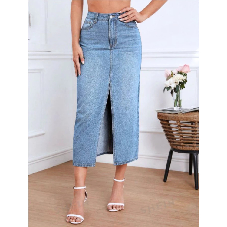 Pink Elegance Korean Sexy High Waist Denim Skirt Soft denim palda Maong ...