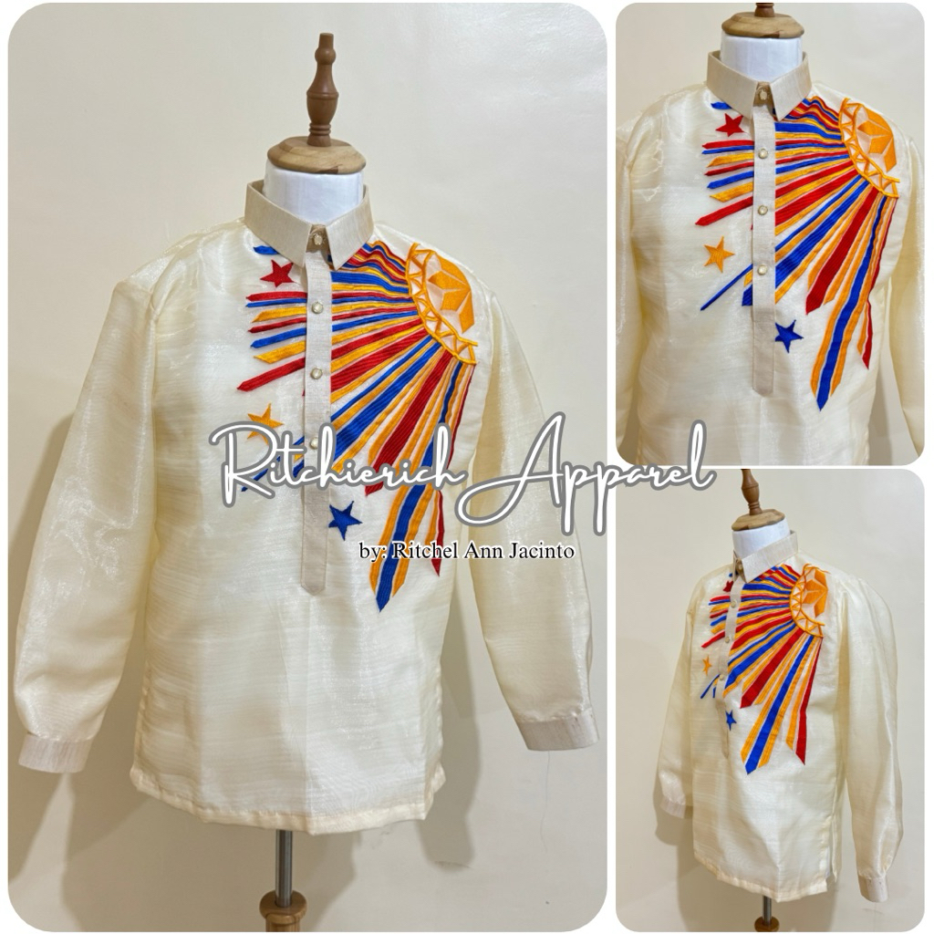 Modern Barong Tagalog For Men’s SINAG DESIGN | Shopee Philippines