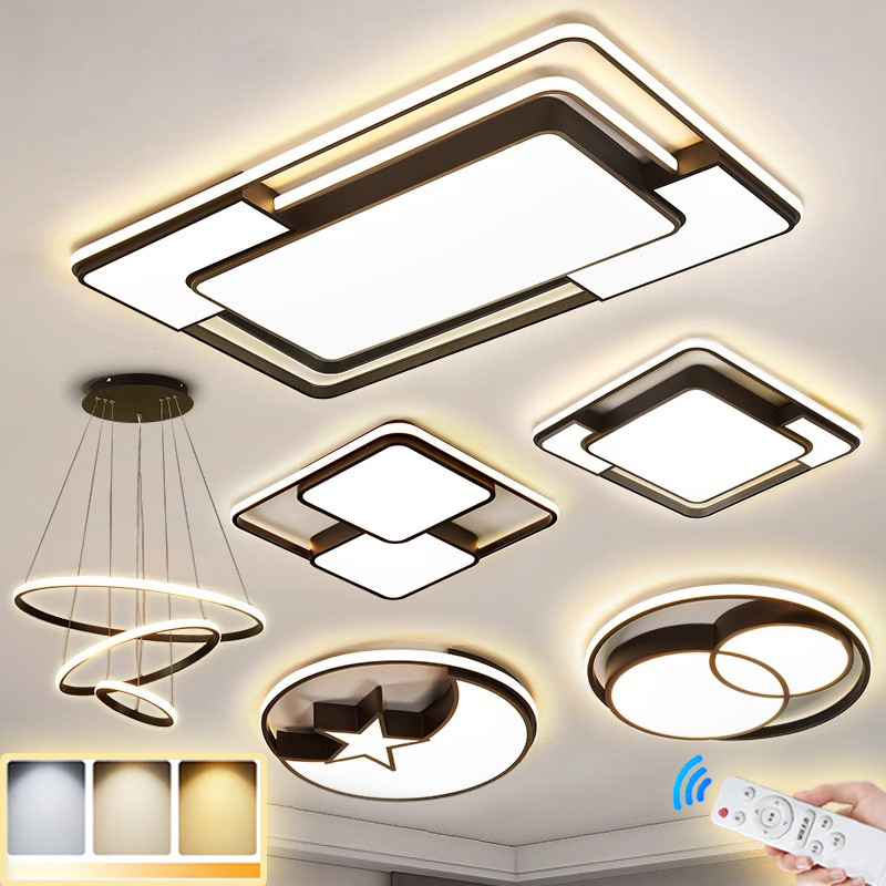 LED Ceiling Light 3 color with remote Living room bedroom light modern ...