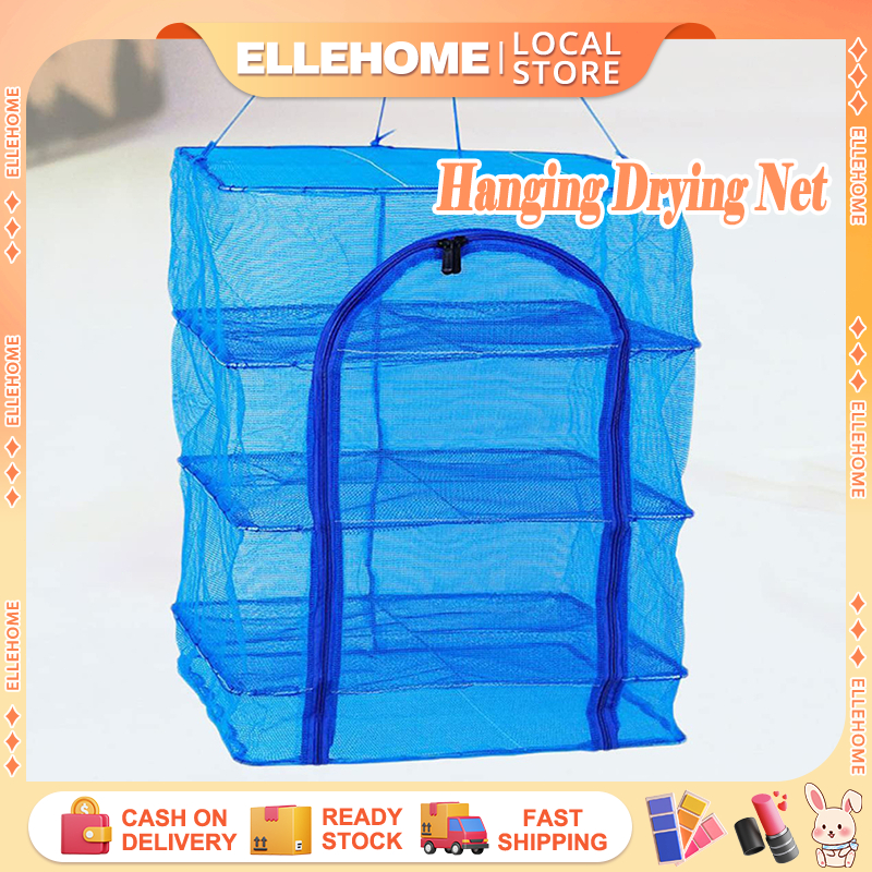 Hanging Drying Net 3-Layer Foldable Fish Drying Net Outdoor Foldable ...