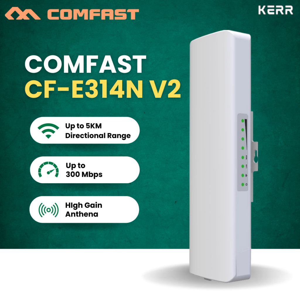 COMFAST CF-E314N V2 300Mbps Directional Outdoor CPE Bridge 2.4G Wifi ...