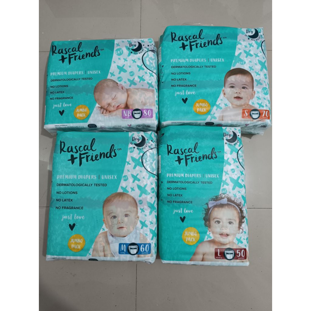 New Rascals | Rascal + Friends Premium Diaper Tape Jumbo Pack Newborn ...