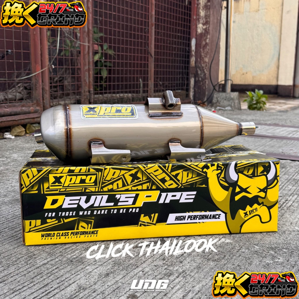 XPRO Devil's Power Pipe Honda Click 125i/150i v2 v3 Ratlook | Shopee ...