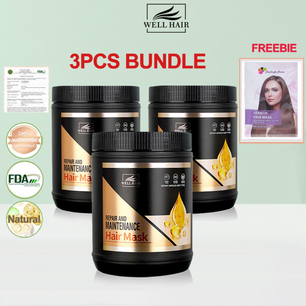 Well Hair Maintenance Hair Mask 1000ml Treatment Care Smooth Silky for ...