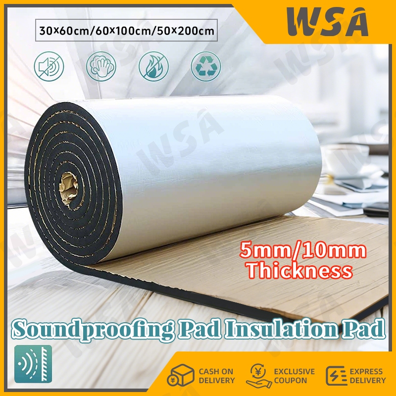 5mm Thick Soundproofing Cotton Audio Attenuation Foam For Engine Roof ...