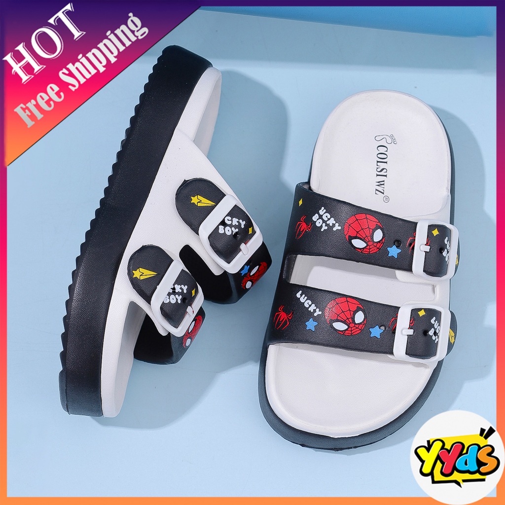 【YYDS】Spider-Man Sandals for Kids Boys Girls Comfortable Slippers ...