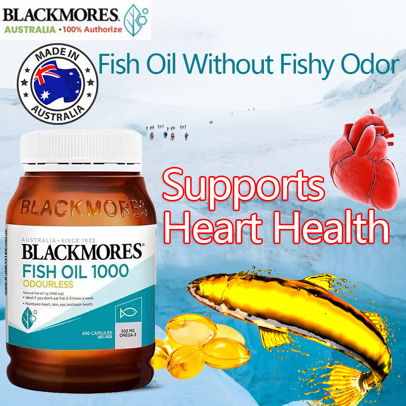(EXP2028)Blackmores Odourless Fish Oil1000mg 400Caps|Australian Omega-3 ...