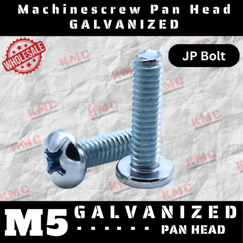 5MM * JP BOLT | Machine Screw Pan Head | Philip Screw Galvanized (GI ...