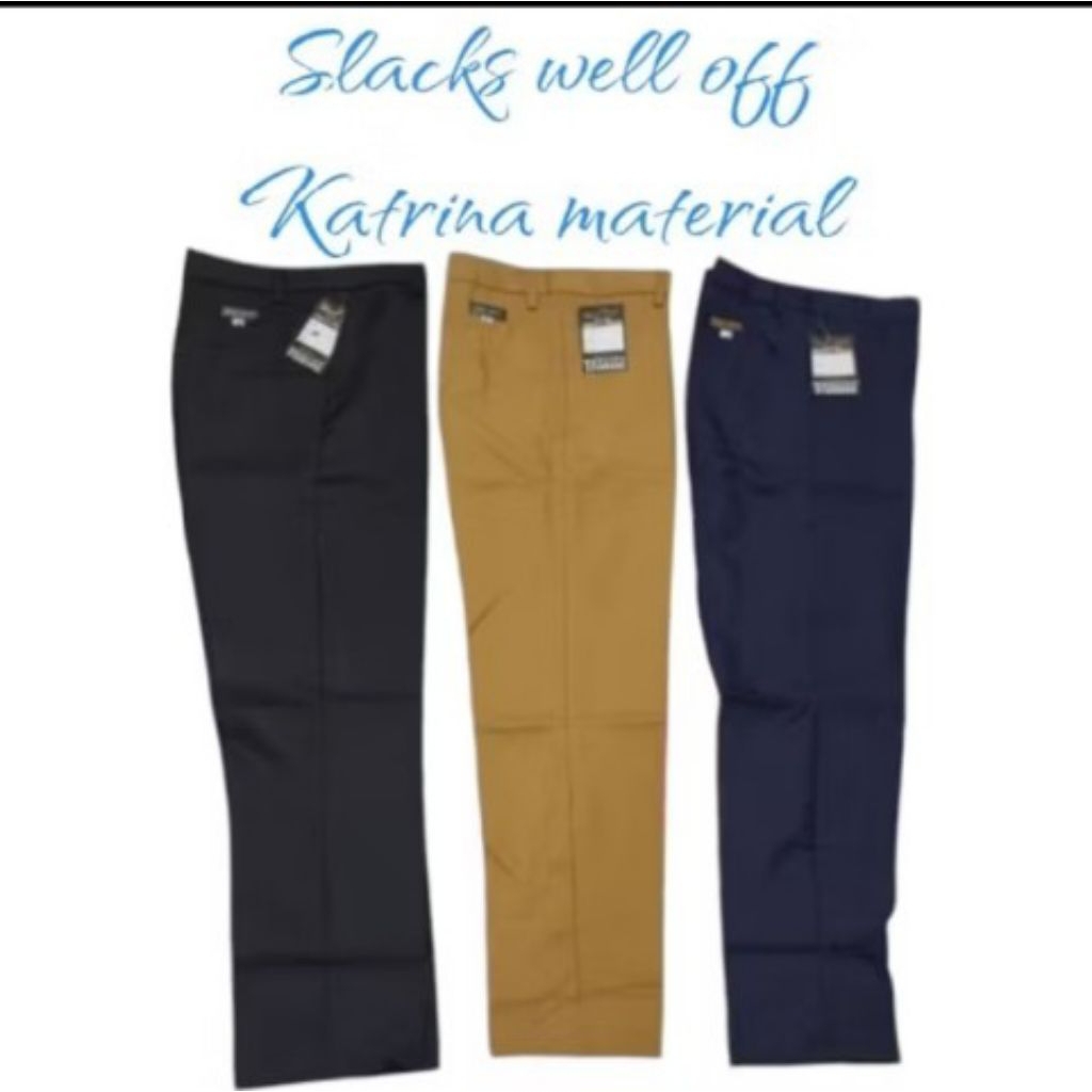 SLACKS PAHA FOR MEN SCHOOL/OFFICE UNIFORM WELL OFF | Shopee Philippines