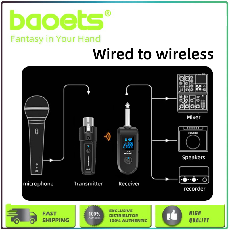UHF wireless microphone converter microphone receiver universal ...