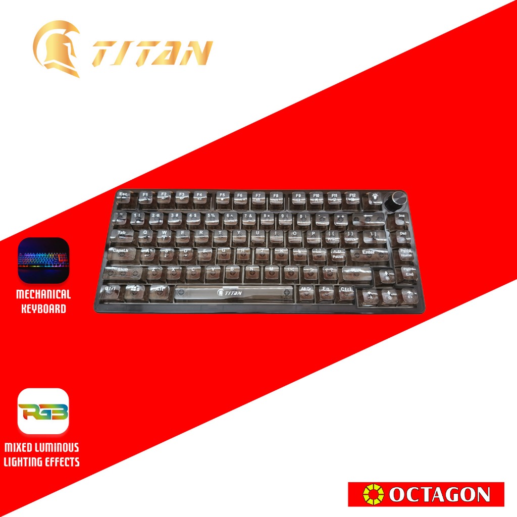 TITAN TKD-900 USB BACKLIGHT MECH KEYBOARD 82 KEYS RED SWITCH | Shopee ...